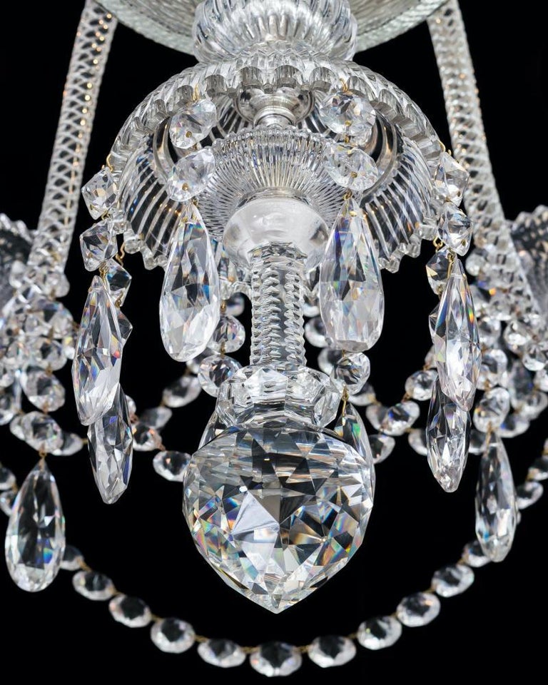 Fine Pair of Twelve Light Cut Glass Antique Chandeliers by Perry and Co ...