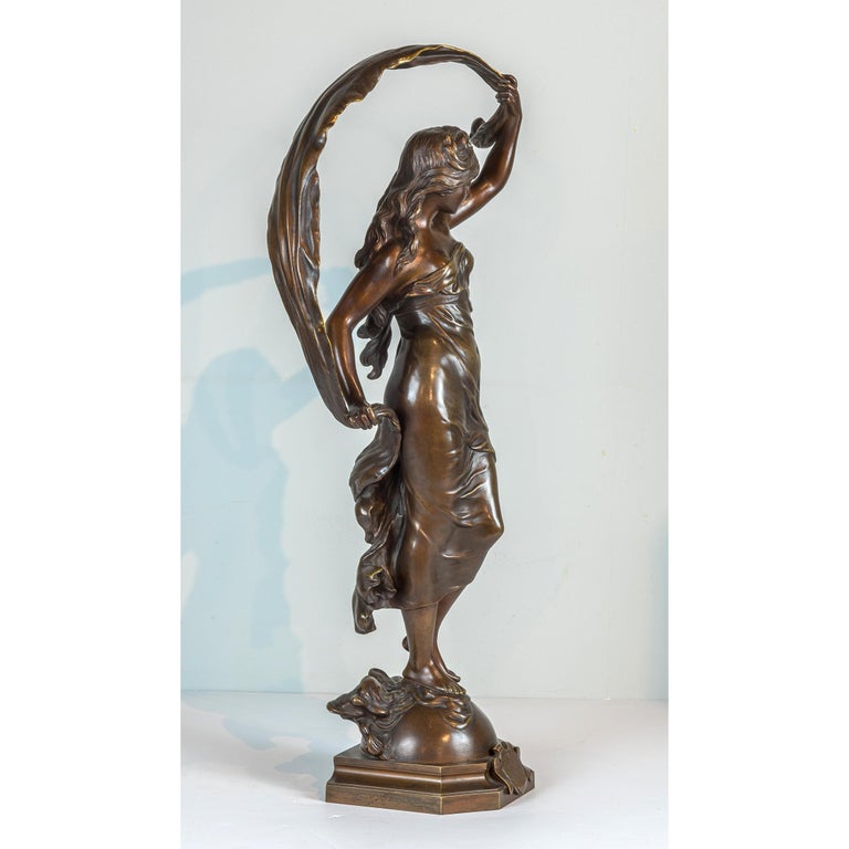 Fine Patinated Bronze Statue Entitled ‘AURORE’ by Auguste Moreau at ...