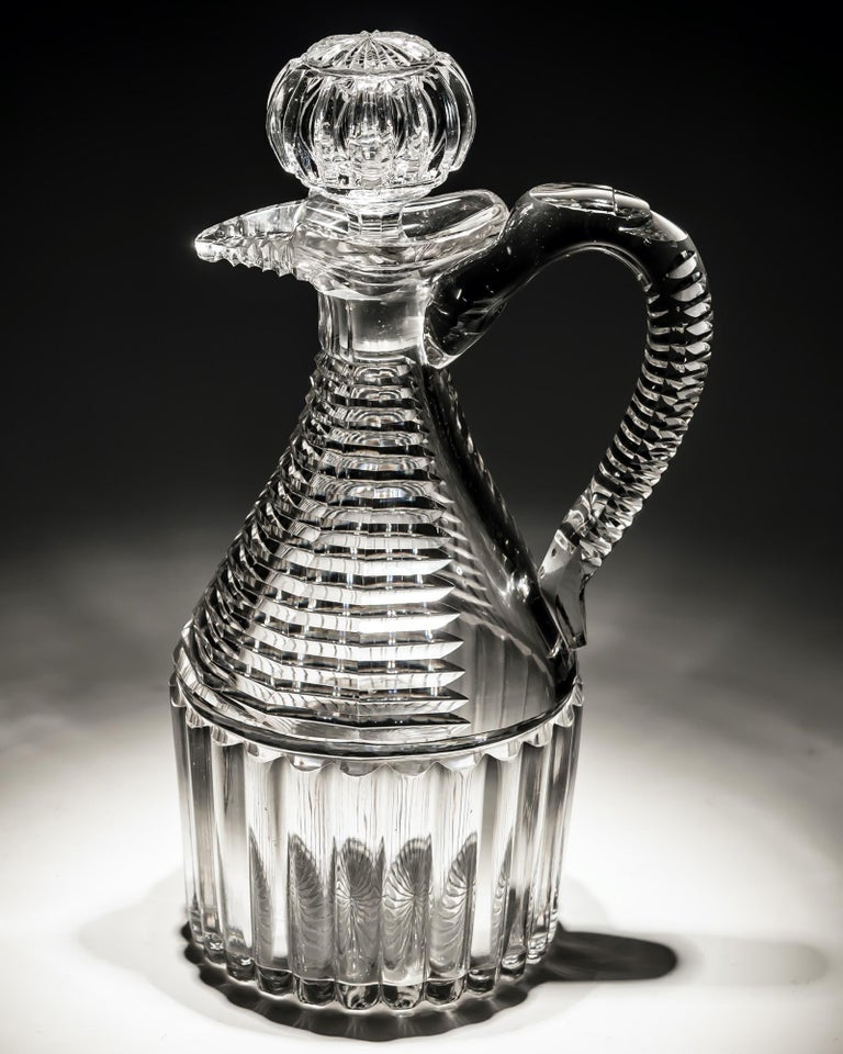 Fine Pillar and Step Cut Regency Claret Jug For Sale at 1stDibs