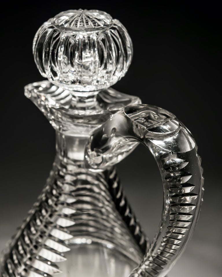 Fine Pillar and Step Cut Regency Claret Jug For Sale at 1stDibs