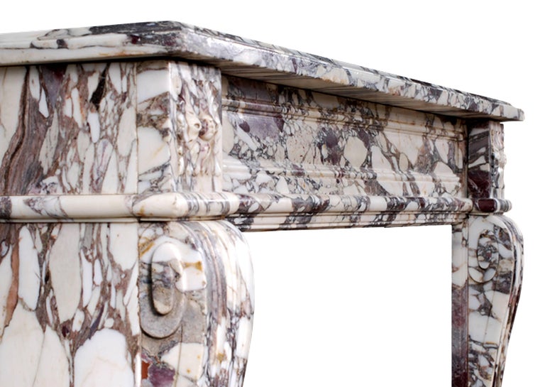 Fine Quality Breche Violette Marble Fireplace For Sale at 1stDibs