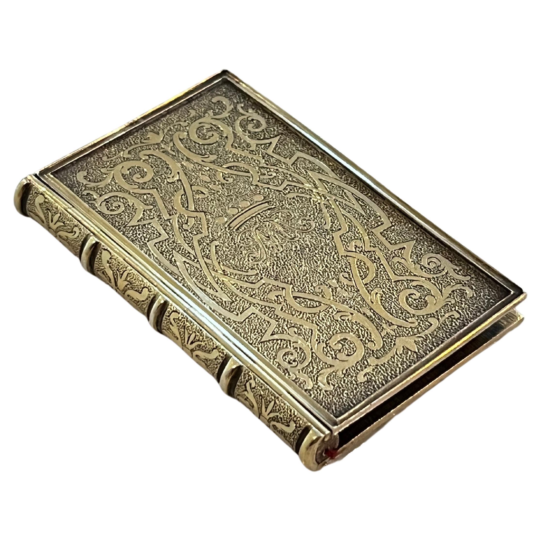 A Fine Quality Extremely Rare Silver-Gilt Book Form Novelty Needlebook ...