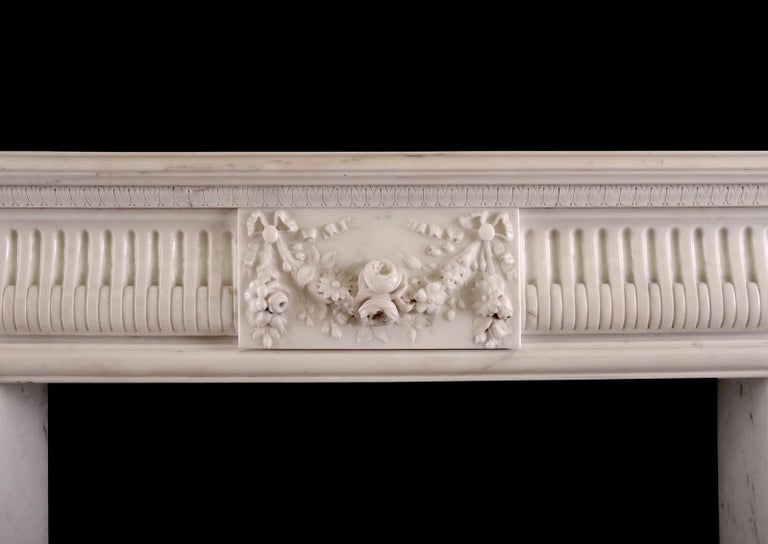 Fine Quality French Statuary Marble Fireplace For Sale at 1stDibs