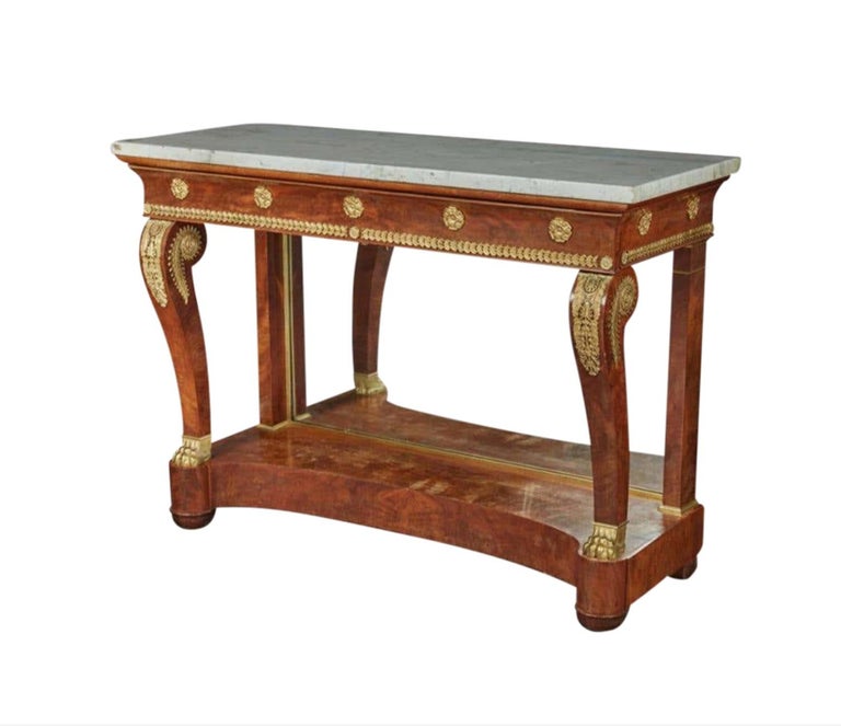 A Fine Russian Empire Ormolu-Mounted Mahogany Console Table, Circa 1815 ...