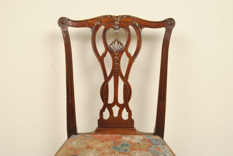 Fine Set of 8 Chippendale Period Chairs For Sale at 1stDibs