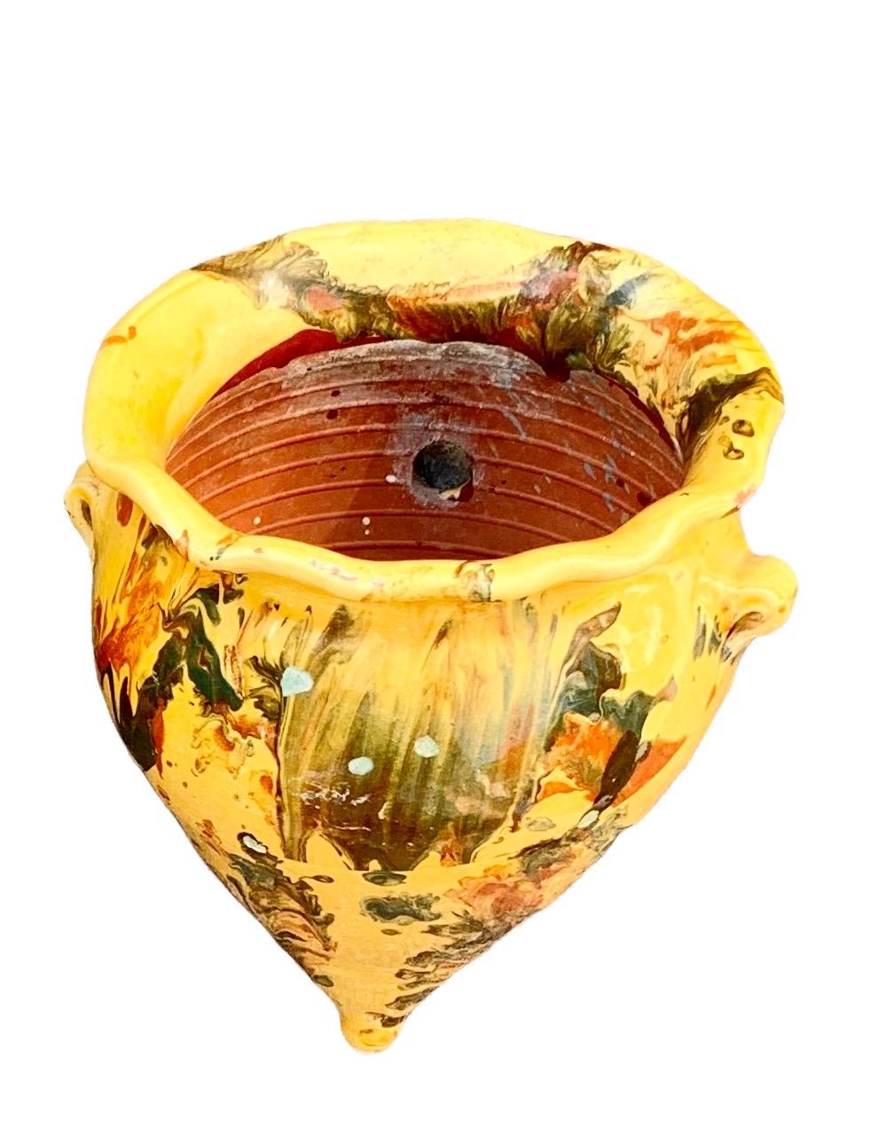 Fine Set of Three Vintage French Faience Wall Pockets For Sale at 1stDibs