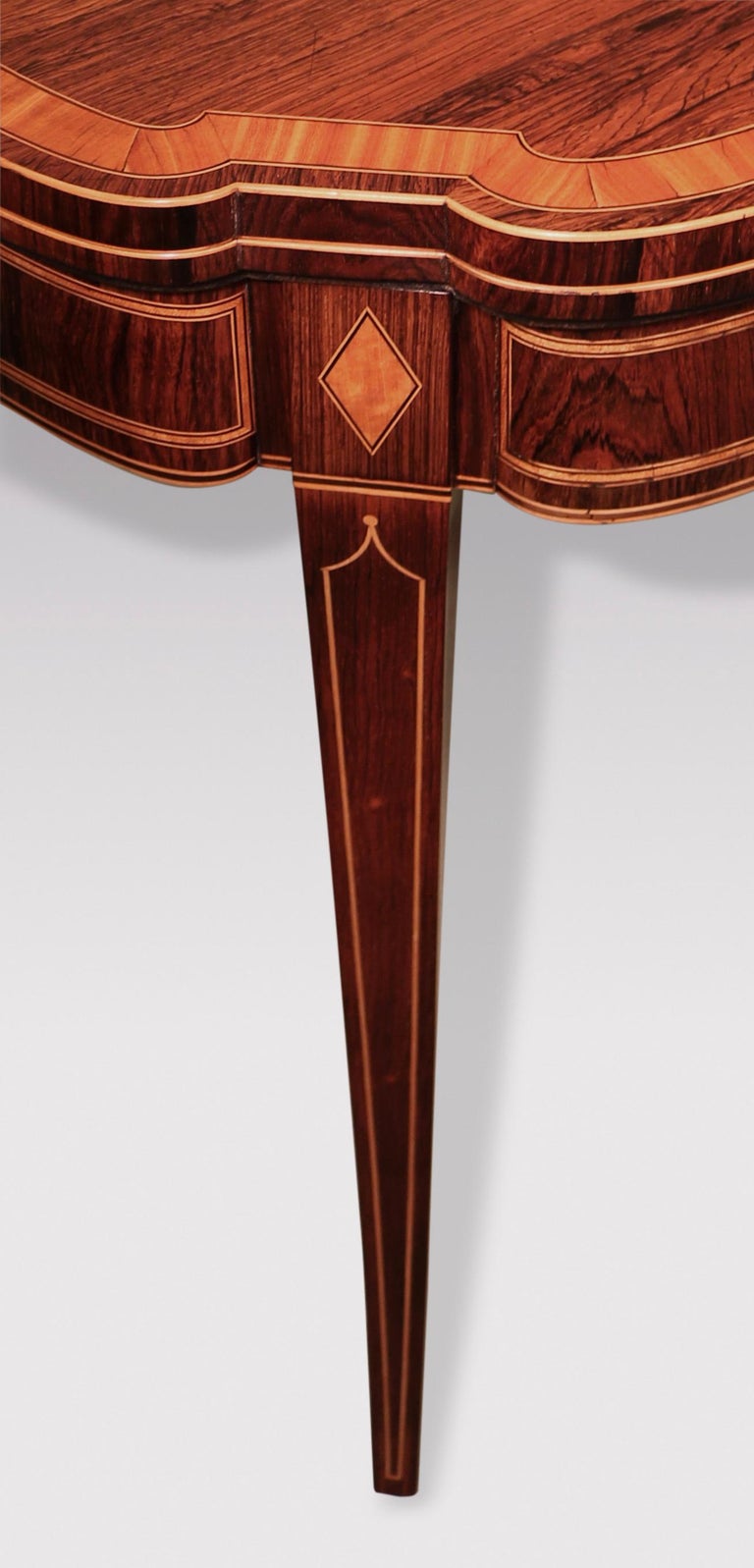 A fine Sheraton period rosewood card table For Sale at 1stDibs