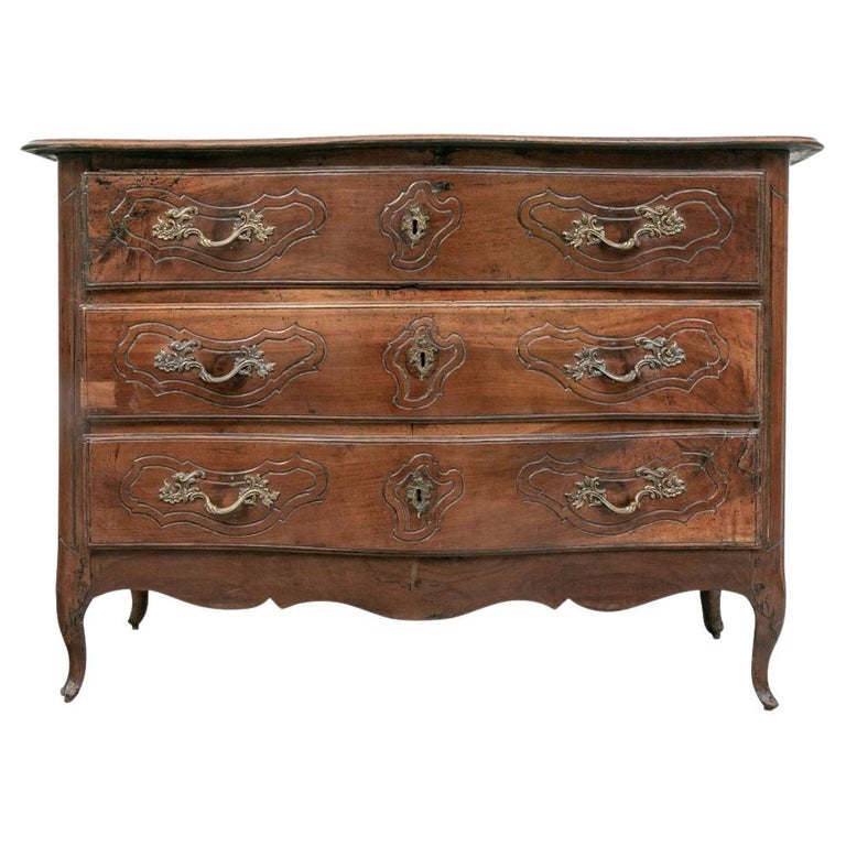 Fine Traditional Antique Serpentine French Country Chest For Sale at ...
