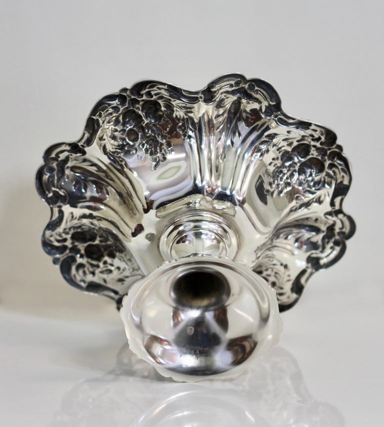 Fine Victorian Style Sterling Silver Compote For Sale at 1stDibs