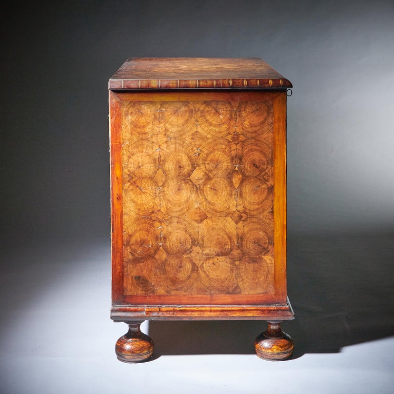 Fine William and Mary Olive Oyster and Laburnum Chest, circa 1680-1700 ...