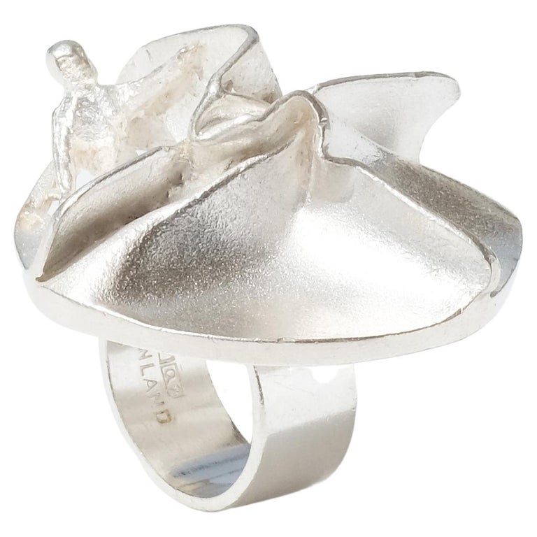 Finnish Silver Ring Made in 1969, Bjorn Weckstrom For Sale at 1stDibs