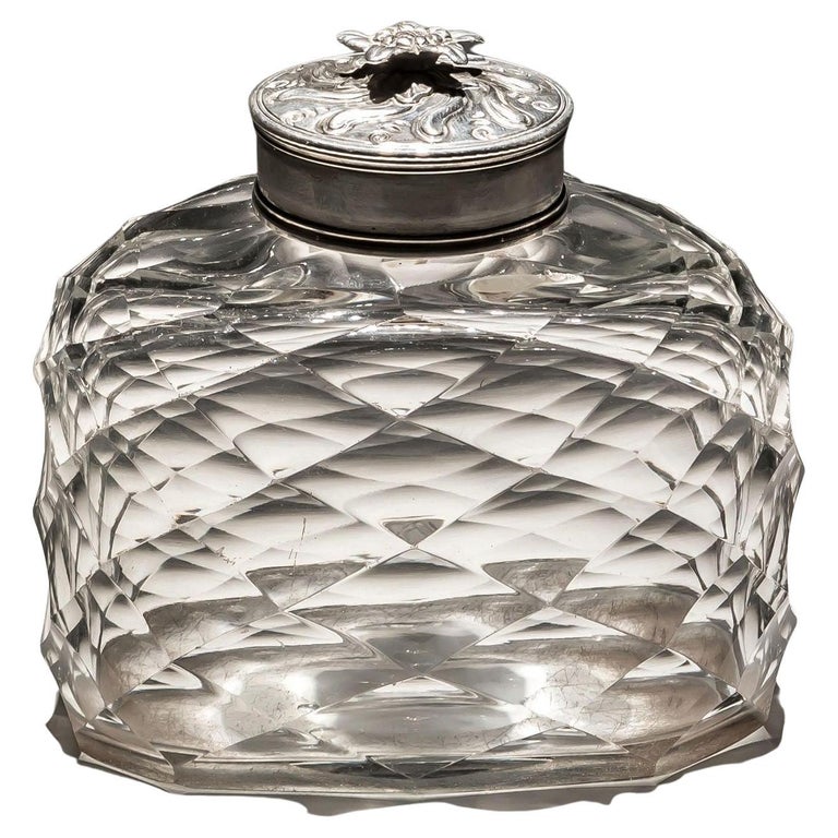A Flat Diamond Cut Tea Caddy For Sale at 1stDibs