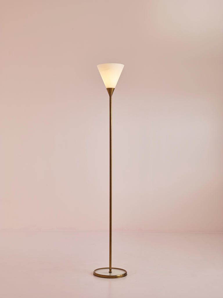 Floor Lamp by Max Ingrand Model 2003 for Fontana Arte, Made in Glass ...