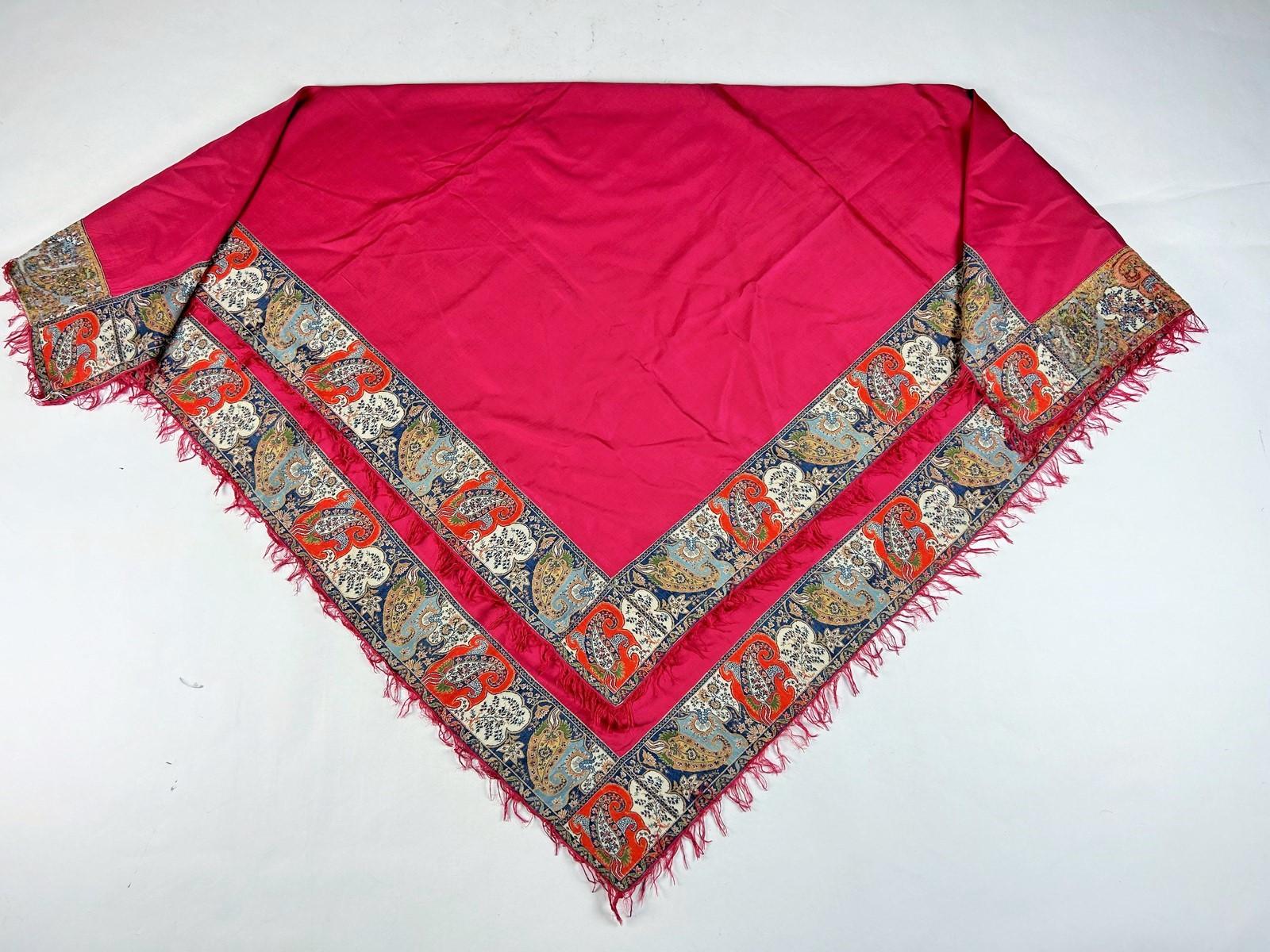A Fold-Over Paisley shawl from the Norwich Manufacture - England Circa ...