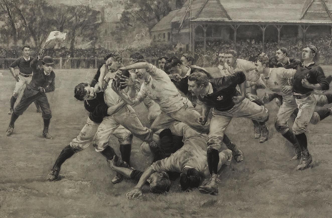 “A Football Match, Scotland v. England” Antique Engraving, Proof ...