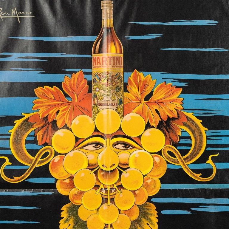 Framed Advertising Poster for Martini, Italy, C.1970 For Sale at 1stDibs
