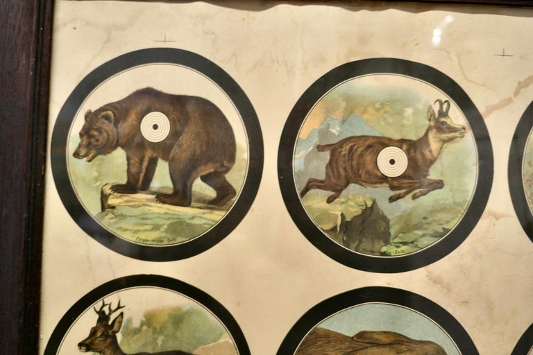 Framed Set of Black Forest Hunting/Shooting Targets This Is a Charming ...