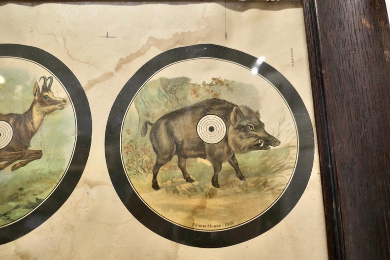 Framed Set of Black Forest Hunting/Shooting Targets This Is a Charming ...