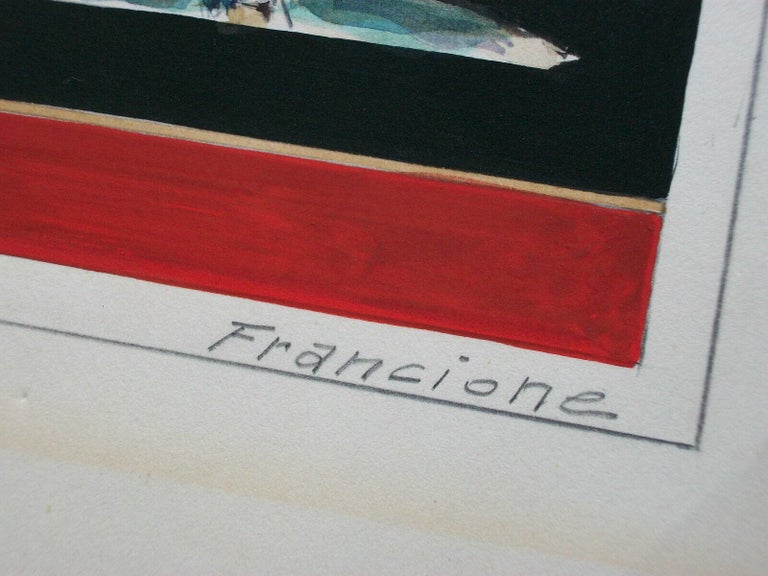 A. Francione - 'Pompei' - Vintage Watercolor, Unframed, Italy, 20th ...