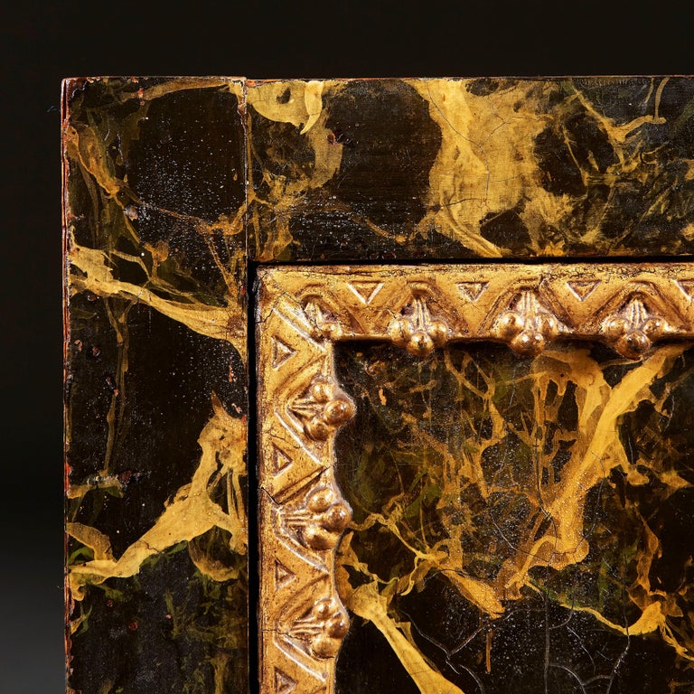French 19th Century Faux Marble Painted Plinth For Sale at 1stDibs