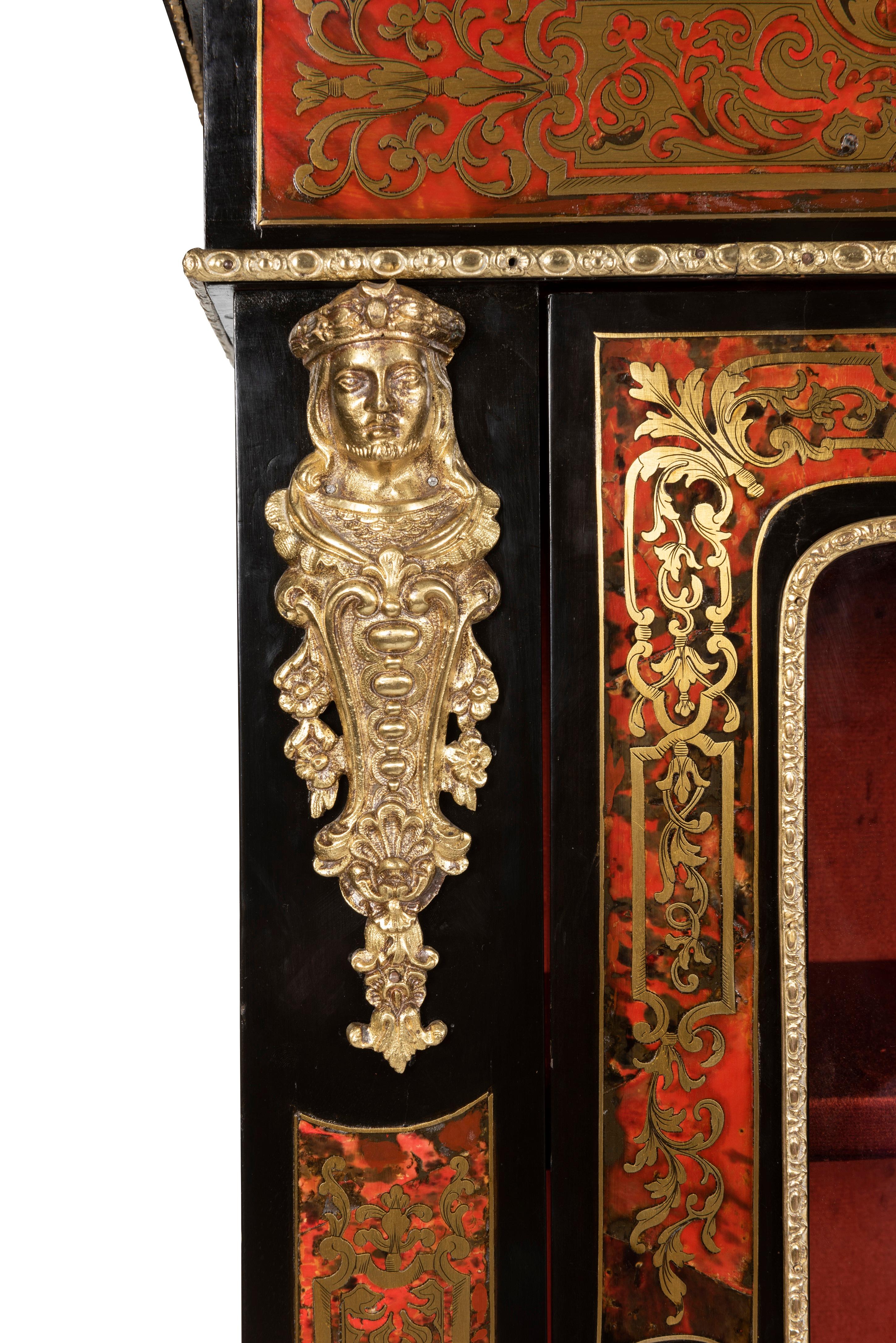 A French 19th Century Gilt Bronze And Brass Inlaid Boulle Cabinet For ...