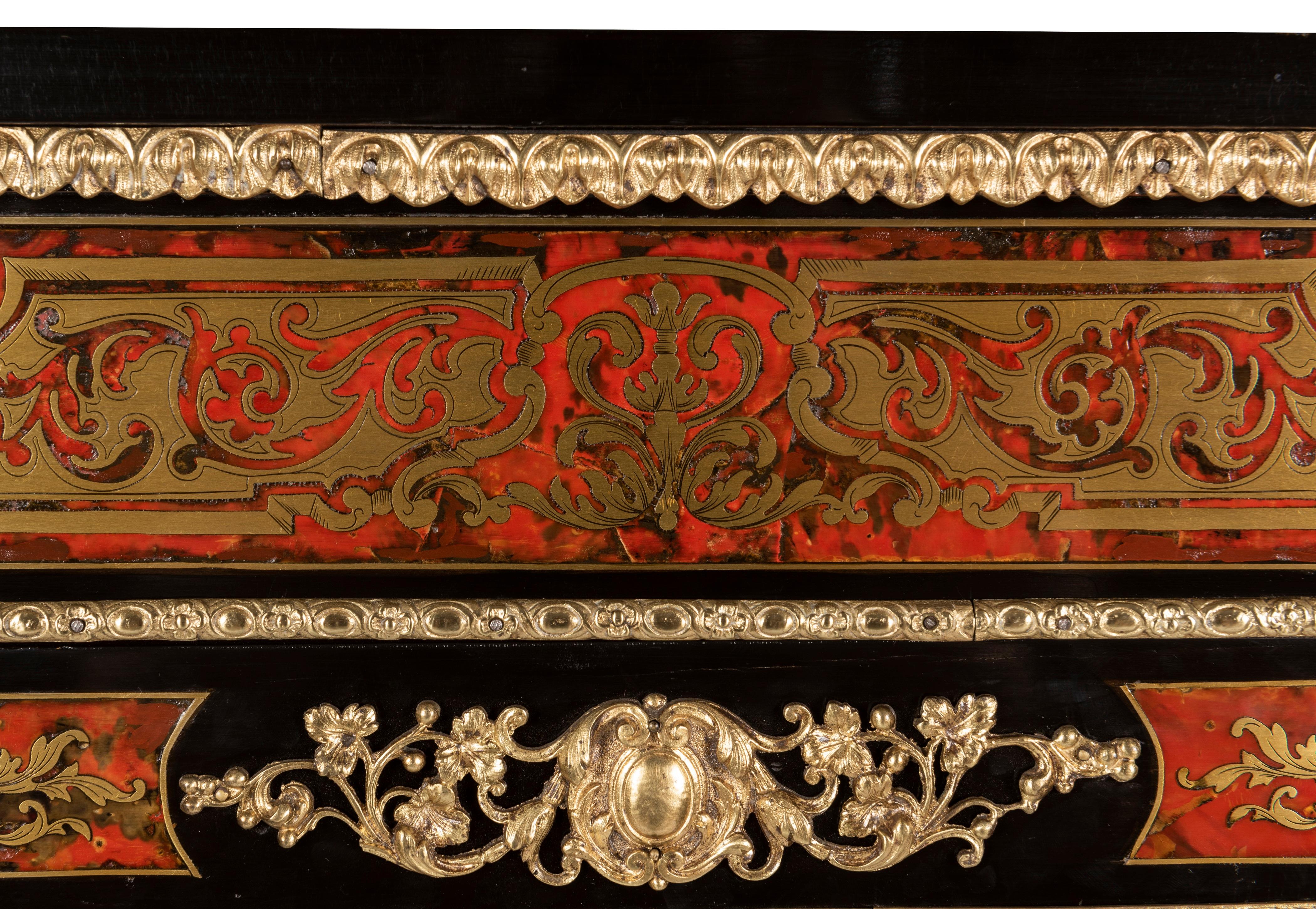 A French 19th Century Gilt Bronze And Brass Inlaid Boulle Cabinet For ...