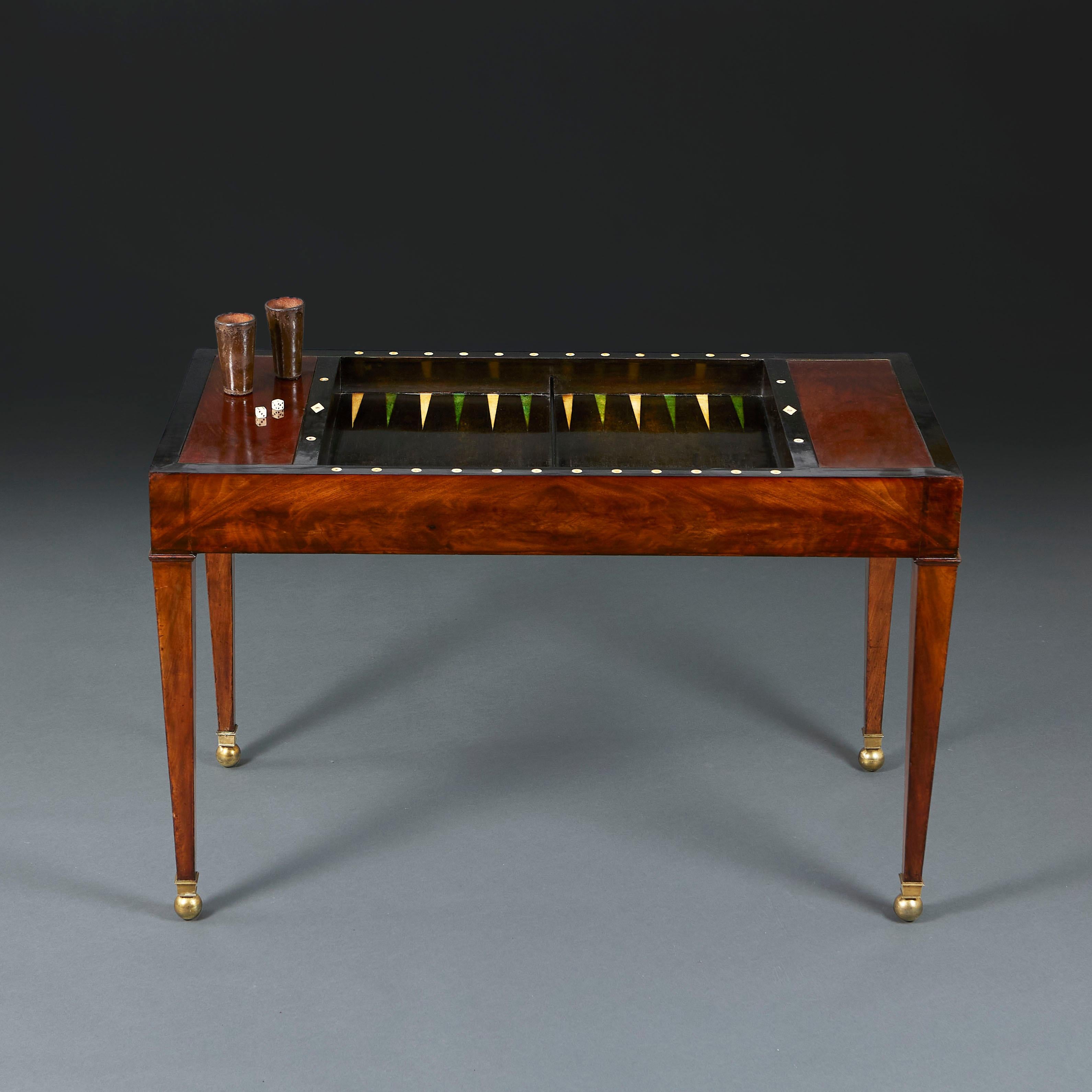 A French 19th Century Mahogany Tric Trac Table at 1stDibs