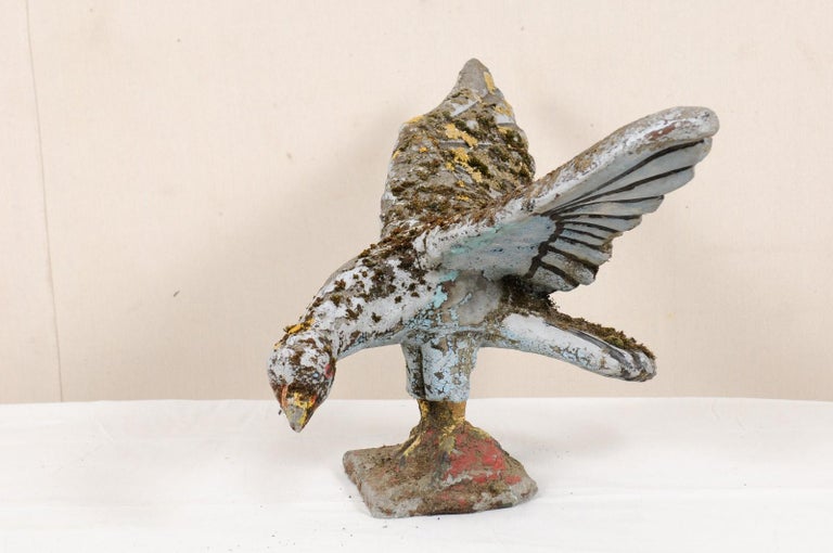 A French Bird Garden Statue From Mid 20th Century For Sale at 1stDibs