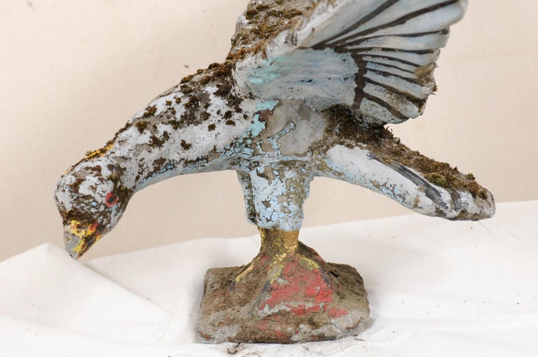 A French Bird Garden Statue From Mid 20th Century For Sale at 1stDibs
