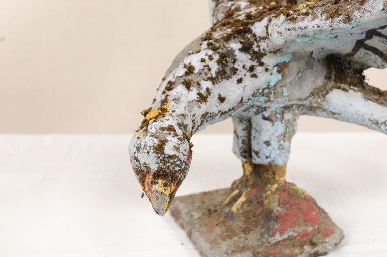 A French Bird Garden Statue From Mid 20th Century For Sale at 1stDibs