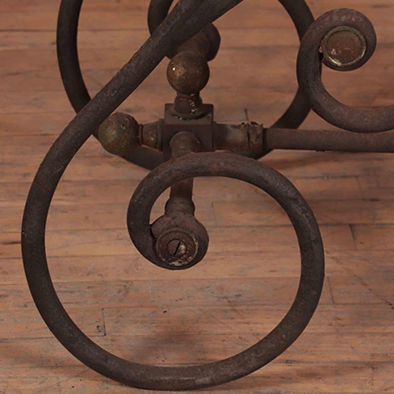 French Cast Iron and Marble Bakers Table, Early 20th Century For Sale ...