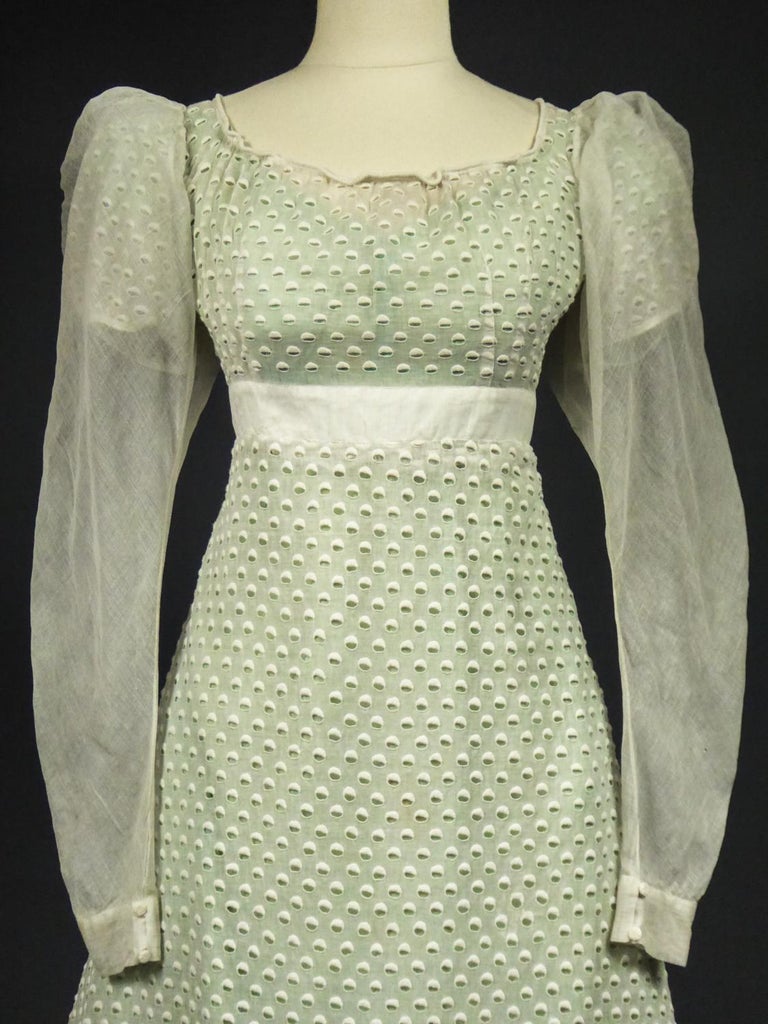 A French Early Regency White Embroidered Day Dress – Circa 1815-1820 at ...