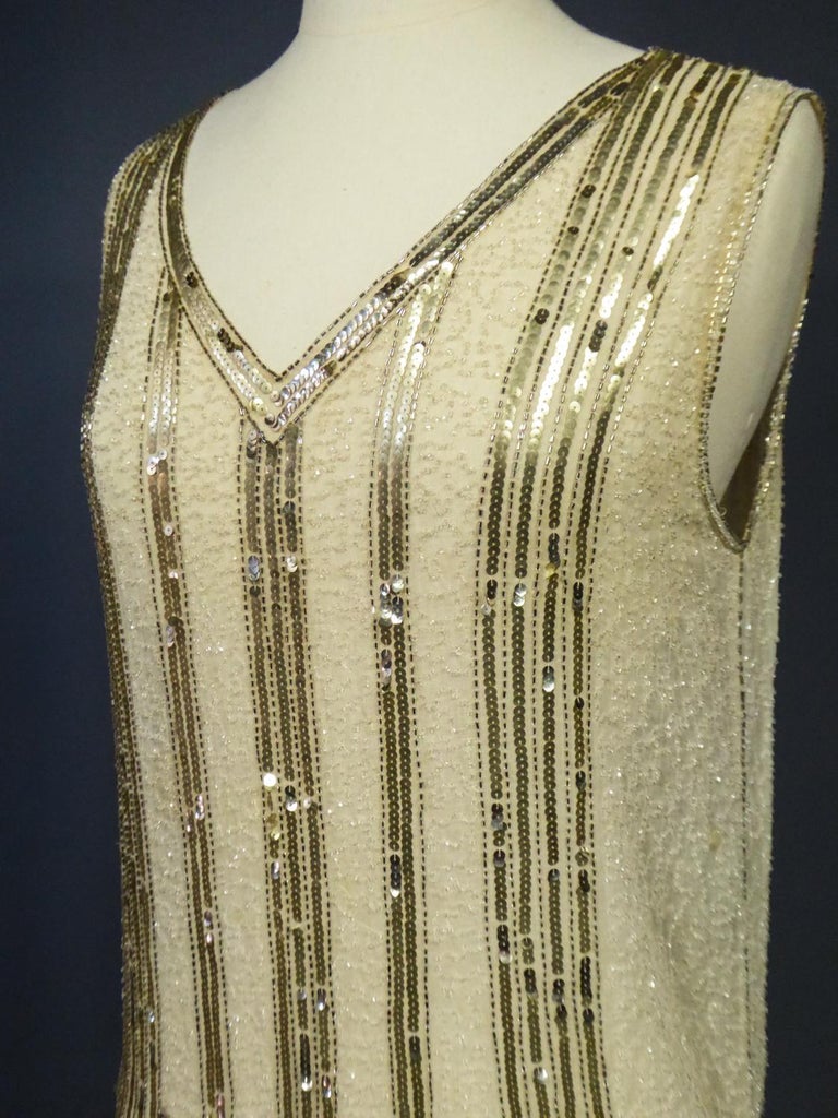 A French Flapper Dress in Veil Embroidered with Pearls Circa 1925 at ...