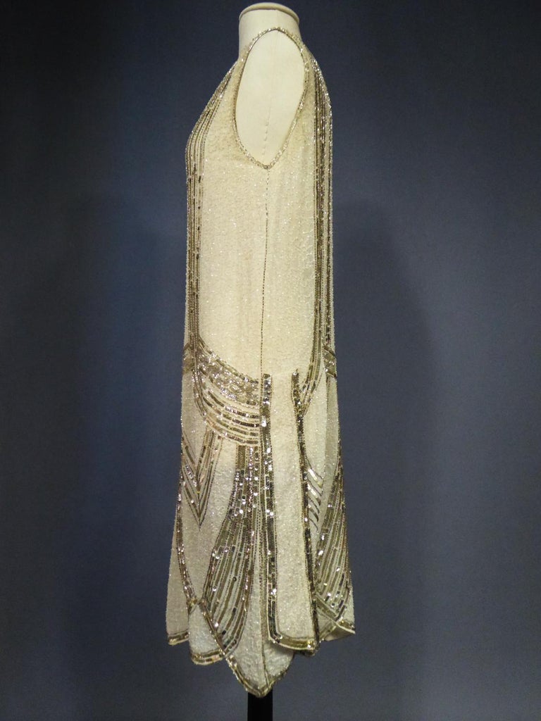 A French Flapper Dress in Veil Embroidered with Pearls Circa 1925 at ...