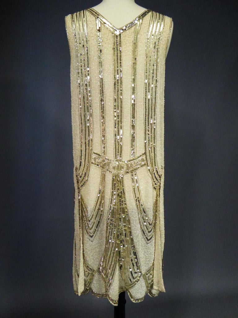 A French Flapper Dress in Veil Embroidered with Pearls Circa 1925 at ...