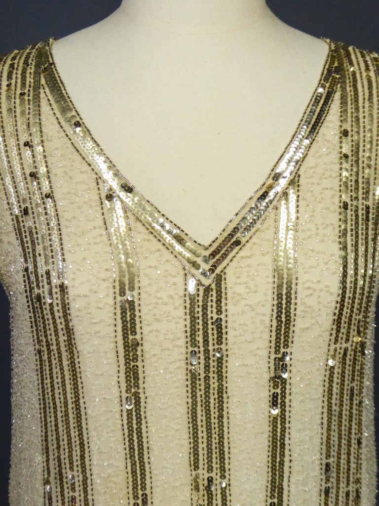A French Flapper Dress in Veil Embroidered with Pearls Circa 1925 at ...