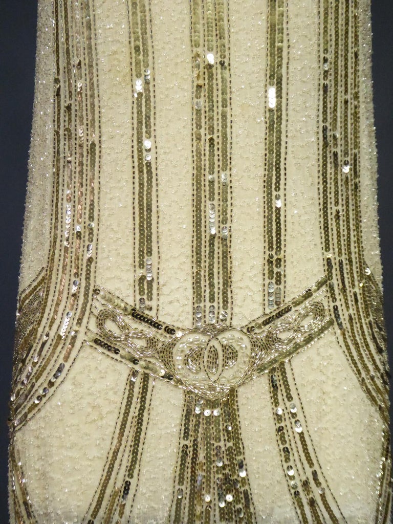 A French Flapper Dress in Veil Embroidered with Pearls Circa 1925 at ...