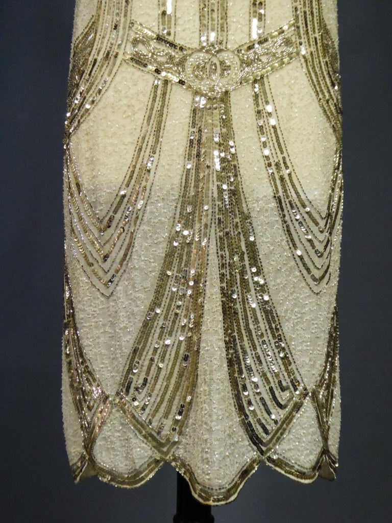 A French Flapper Dress in Veil Embroidered with Pearls Circa 1925 at ...