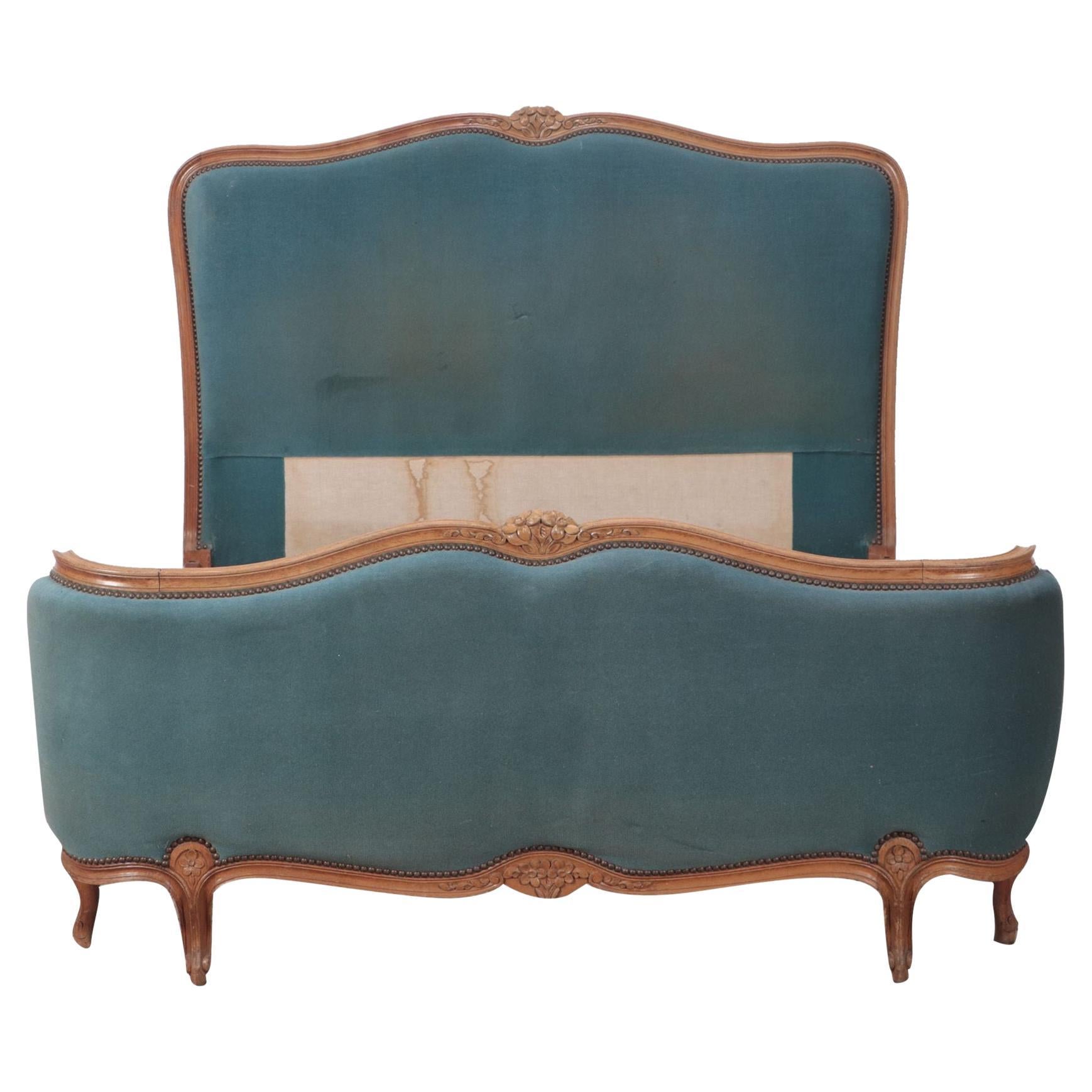 19th Century Louis XV Style Carved and Painted Full Size French Bed at ...