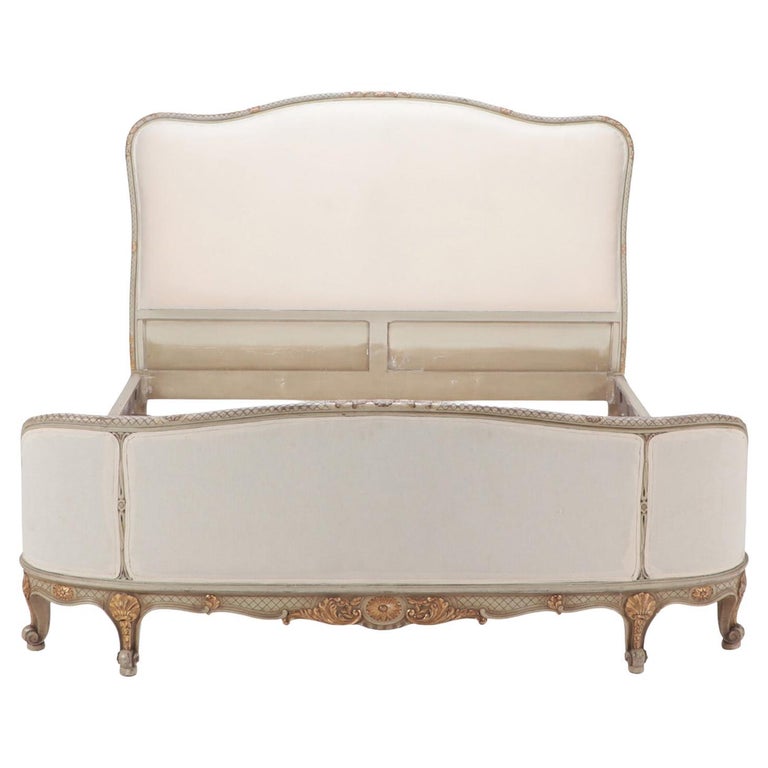 French Louis XV Style Corneille Form Queen Size Carved Bed, circa 1940 ...
