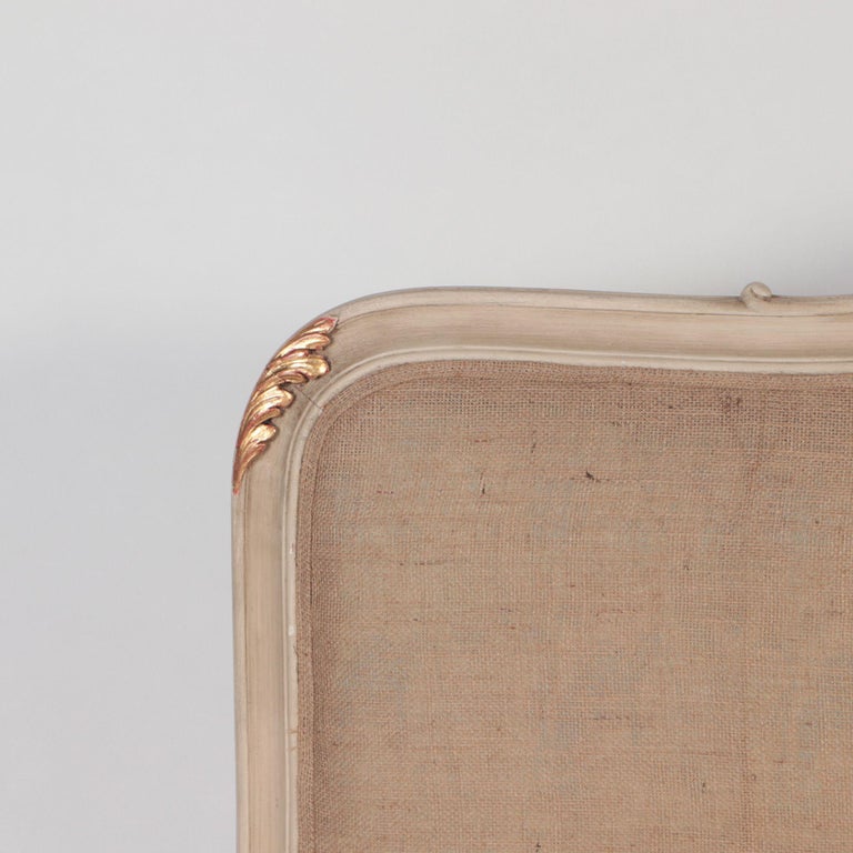 A French Louis XV style painted Queen size bed, circa 1950. at 1stDibs