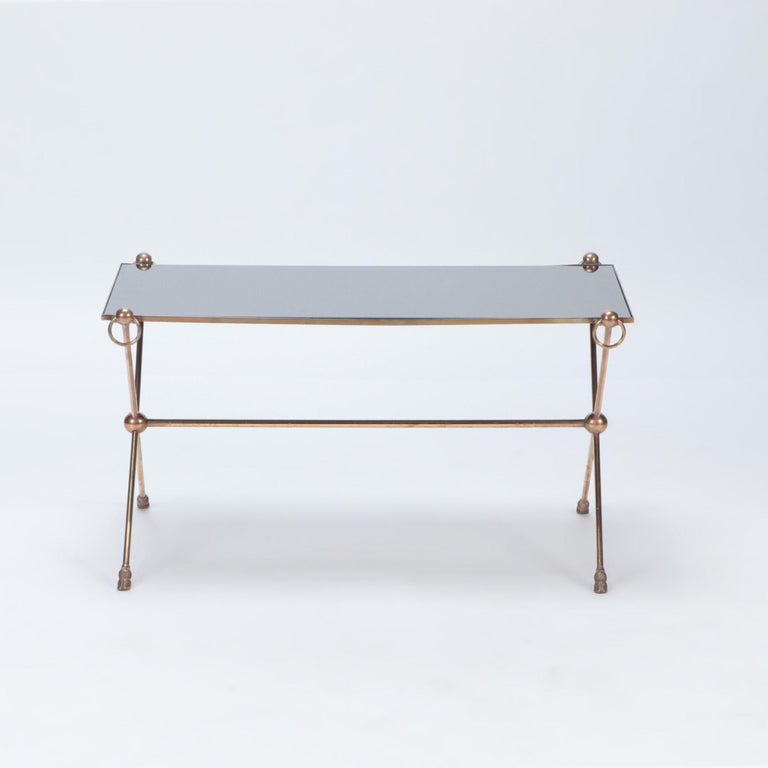 French Mid Century Brass Opaline Coffee Table, circa 1950 For Sale at ...
