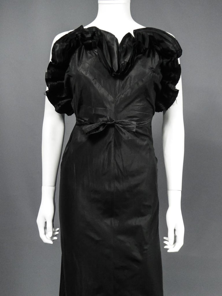 A French Taffeta Couture Evening Dress Possibly Worth Circa 1935 at 1stDibs