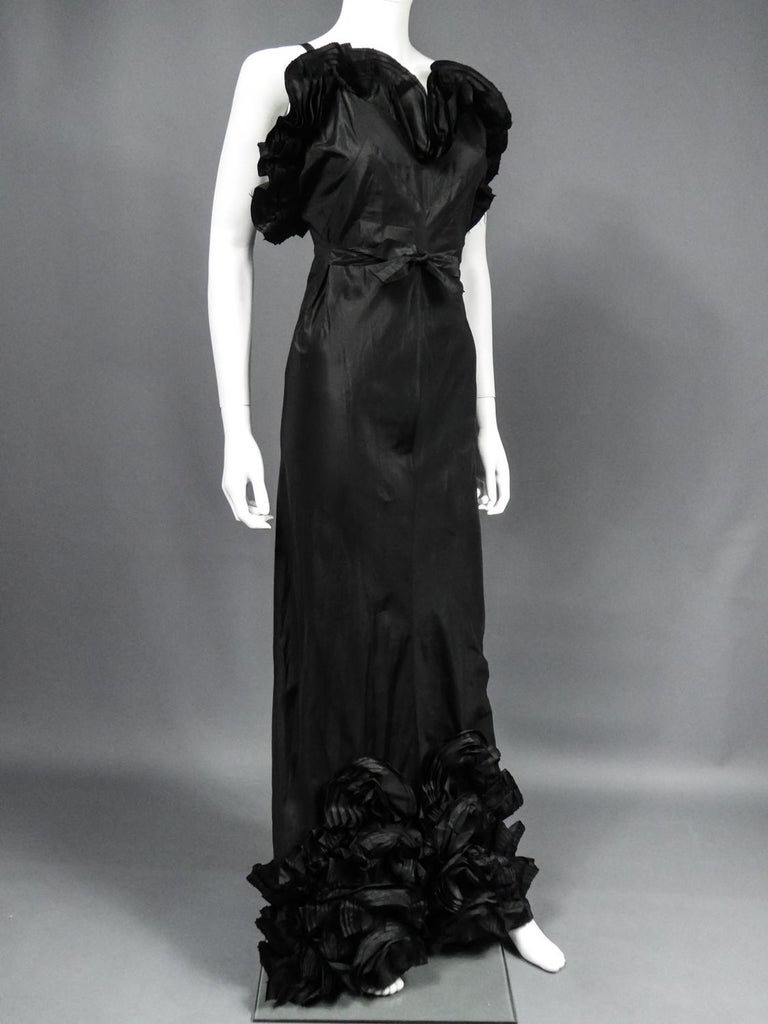 A French Taffeta Couture Evening Dress Possibly Worth Circa 1935 at 1stDibs
