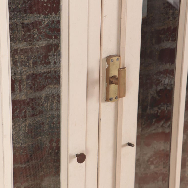 French Three Panel Window with Beveled Glass, C 1920 For Sale at 1stDibs