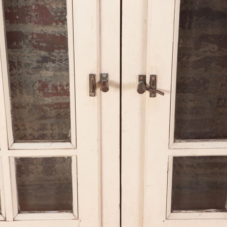 French Three Panel Window with Beveled Glass, C 1920 For Sale at 1stDibs