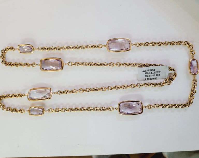 A and Furst. 18K Amethyst Chain For Sale at 1stDibs