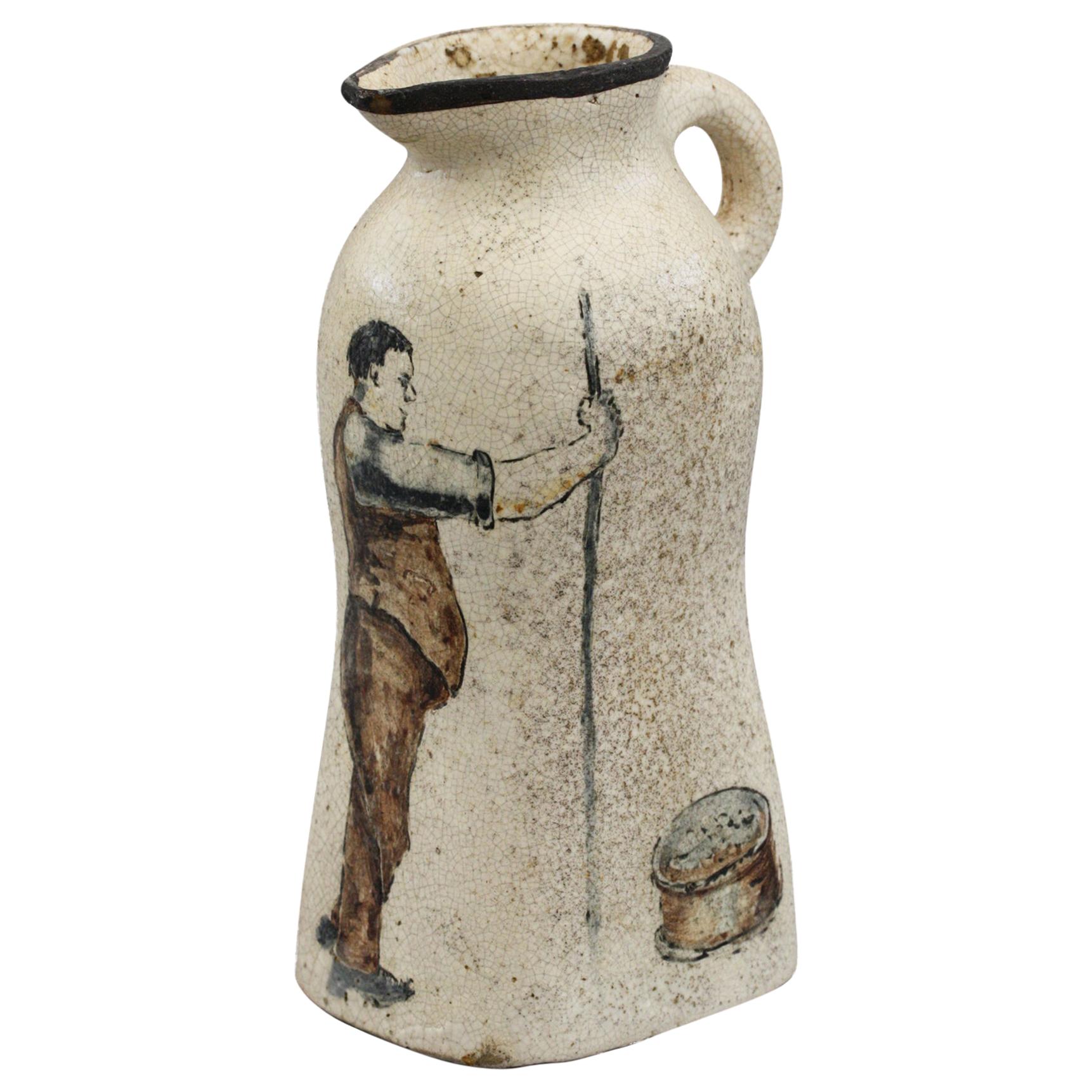 Underglaze painted blue Lord Rodney commemorative pottery tankard... at ...