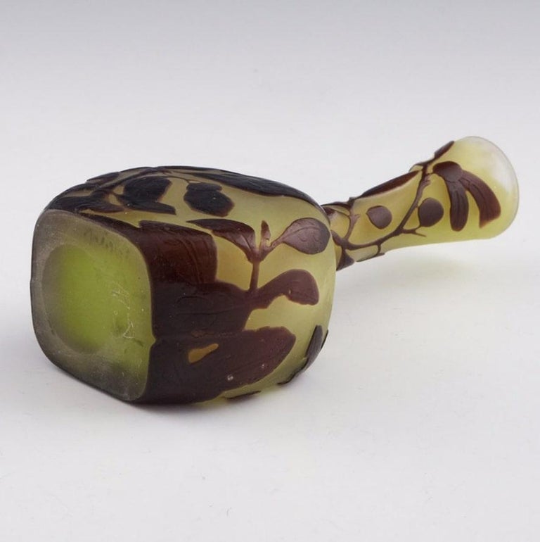 Galle Cameo Glass Banjo Vase C1910 For Sale at 1stDibs