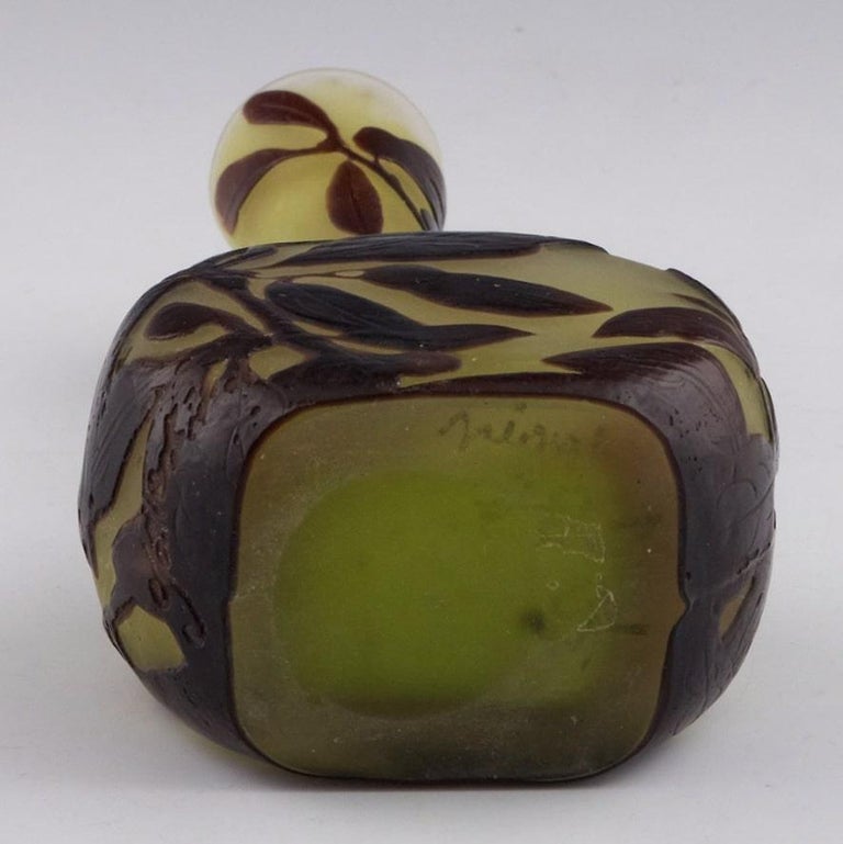 Galle Cameo Glass Banjo Vase C1910 For Sale at 1stDibs